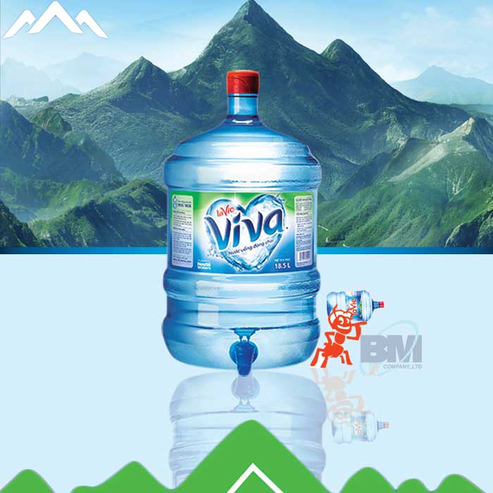 Bình nước LaVie 19l có vòi, nước uống LaVie Viva giao tận nơi miễn phí